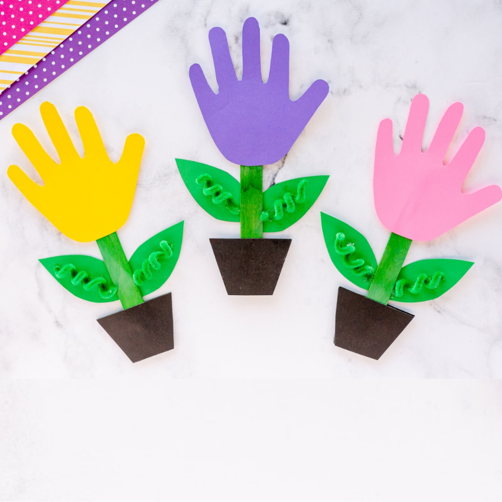 Handprint Flowers: Autism Behavior Sensory Craft - Cultivate BHE