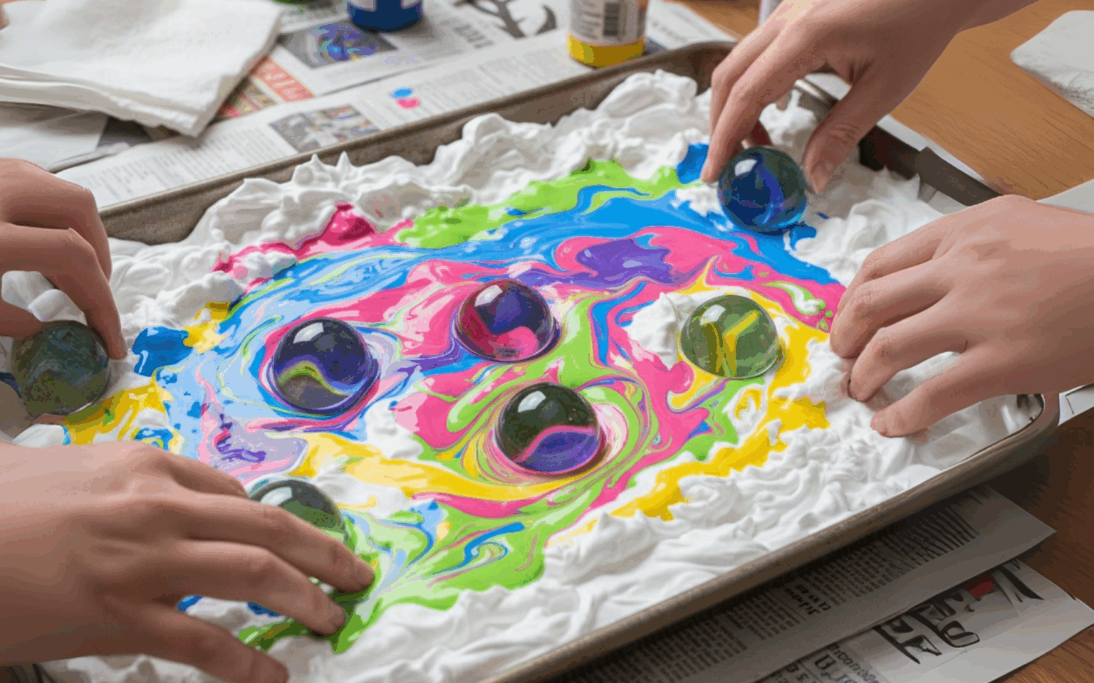 Shaving Cream Marble Art: A Fun and Sensory Craft for Autism Support ...